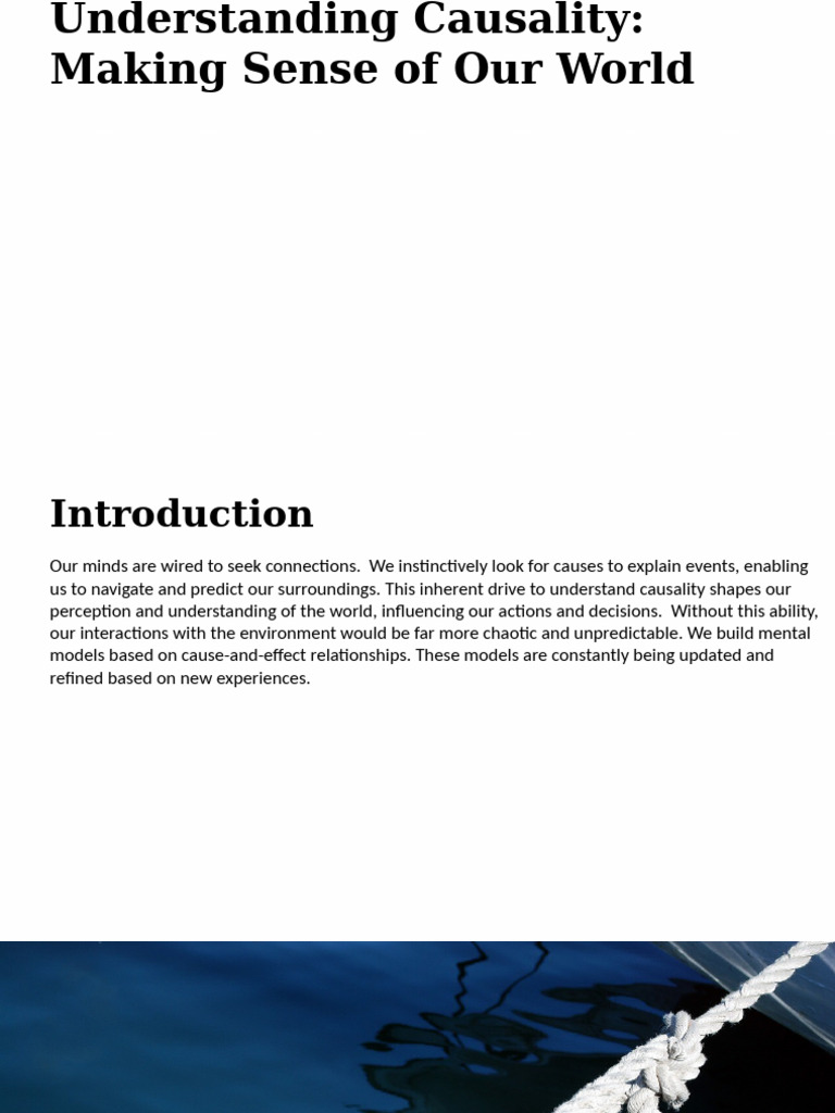 Understanding Causality Our Mind Links Every Event To A Cause Example 1 ...