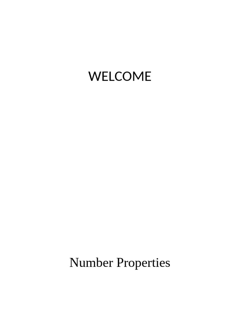 Q-3Number Propertoes Presentation | PDF | Numbers | Multiplication