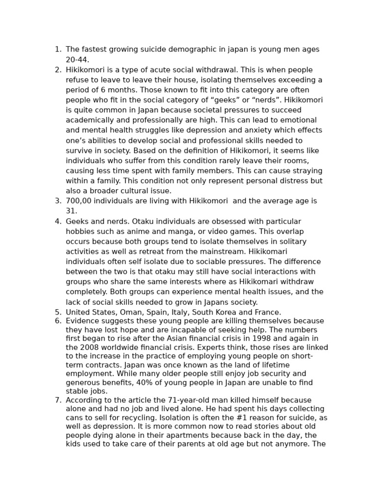 Chapter 2 Japan | PDF | Suicide | Mental Health