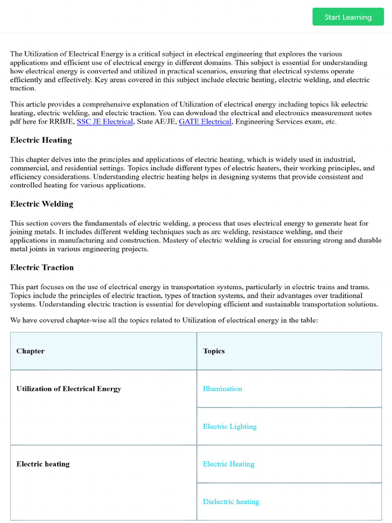 Utilization of Electrical Energy | PDF