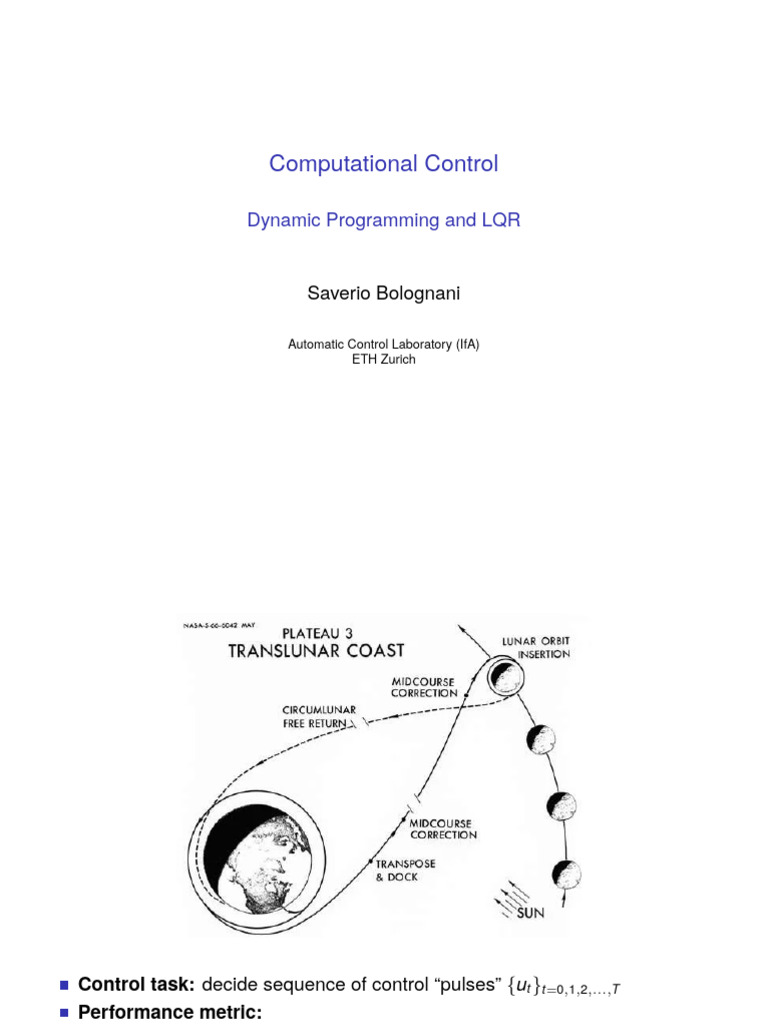 02 - Dynamic Programming and LQR | PDF | Optimal Control | Applied Mathematics