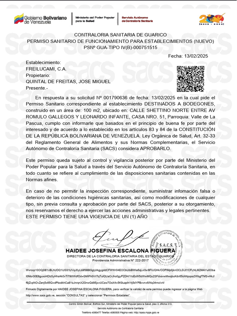 Permisos Sanitarios en Guárico 2025 | PDF | Venezuela | Justicia