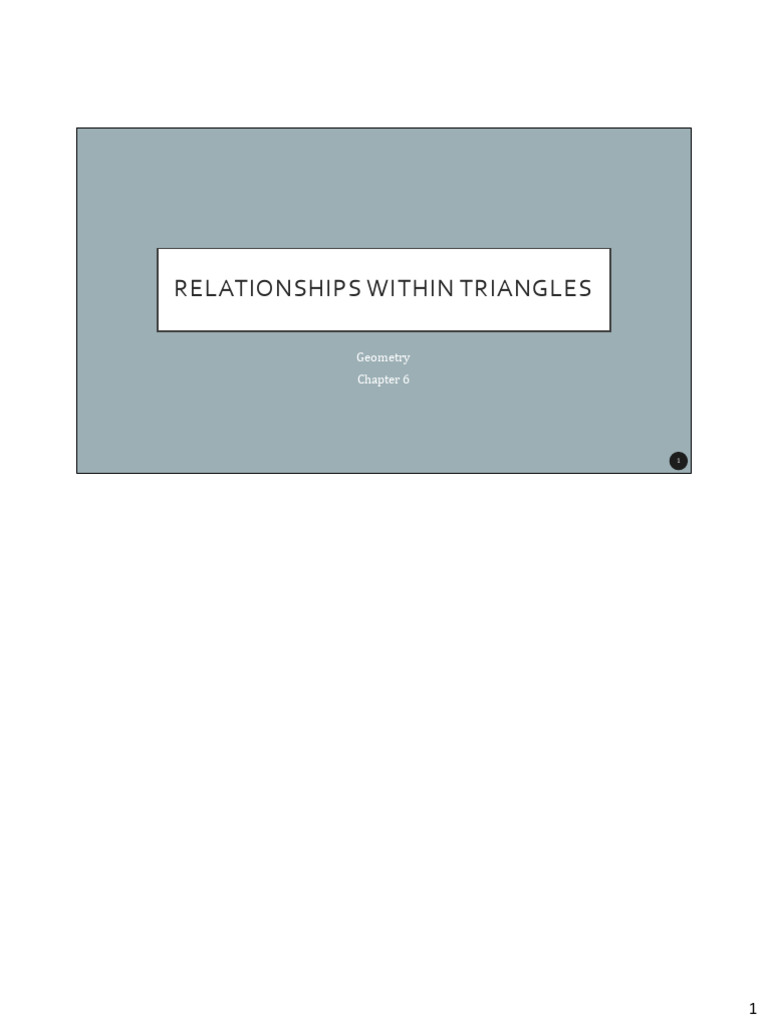 Geometry 06 Relationships within Triangles | PDF | Triangle | Perpendicular