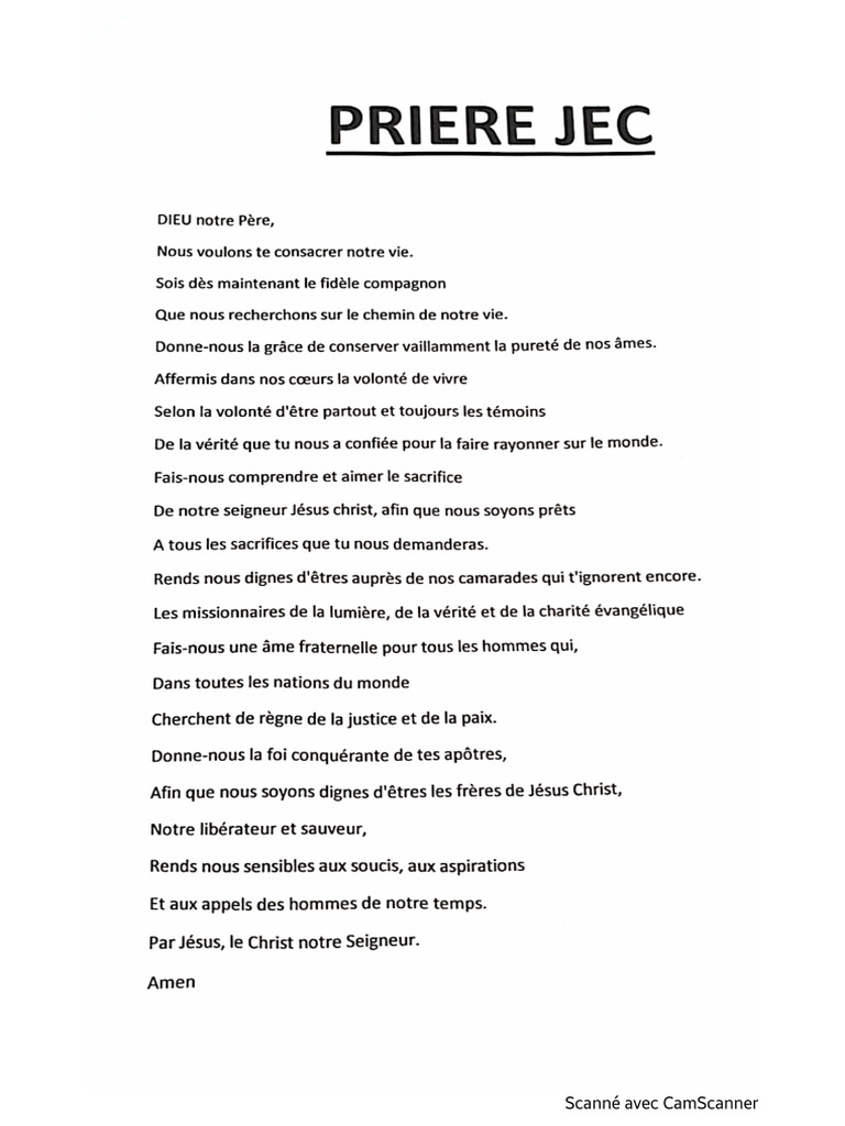 Prière Jec | PDF