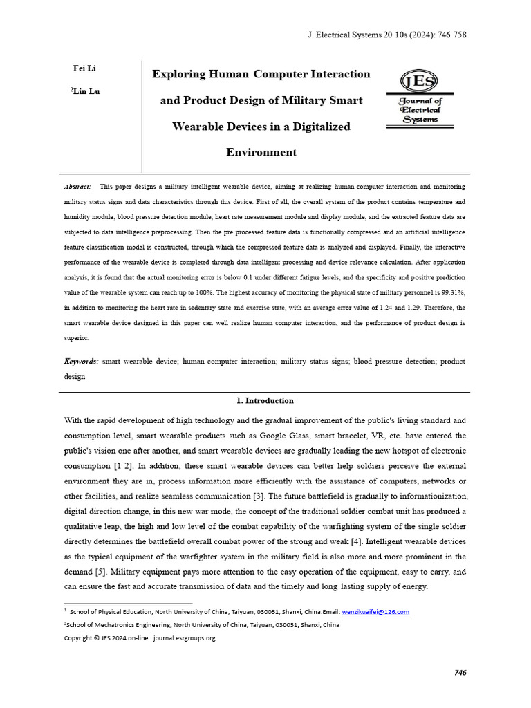 Hci Military Smart Wearable Devices | PDF | Wearable Technology | Sensor