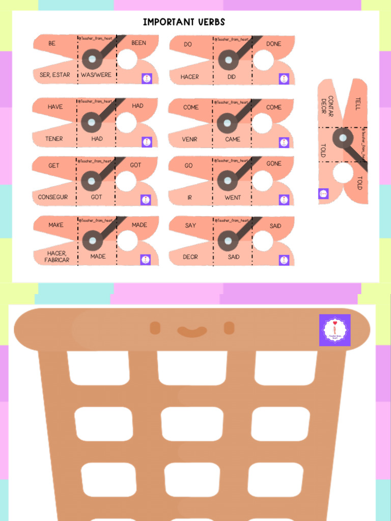 Clothespins 1 1 Teacher From Heart | PDF