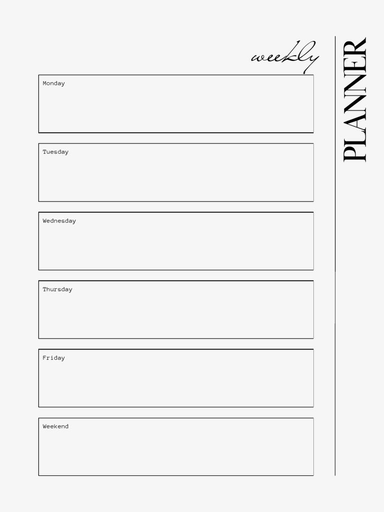 Modern Aesthetic Weekly Plan | PDF