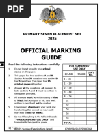 MARKING GUIDE OF PLE INTEGRATED SCIENCE 2024. Prepared by Teachers of ...