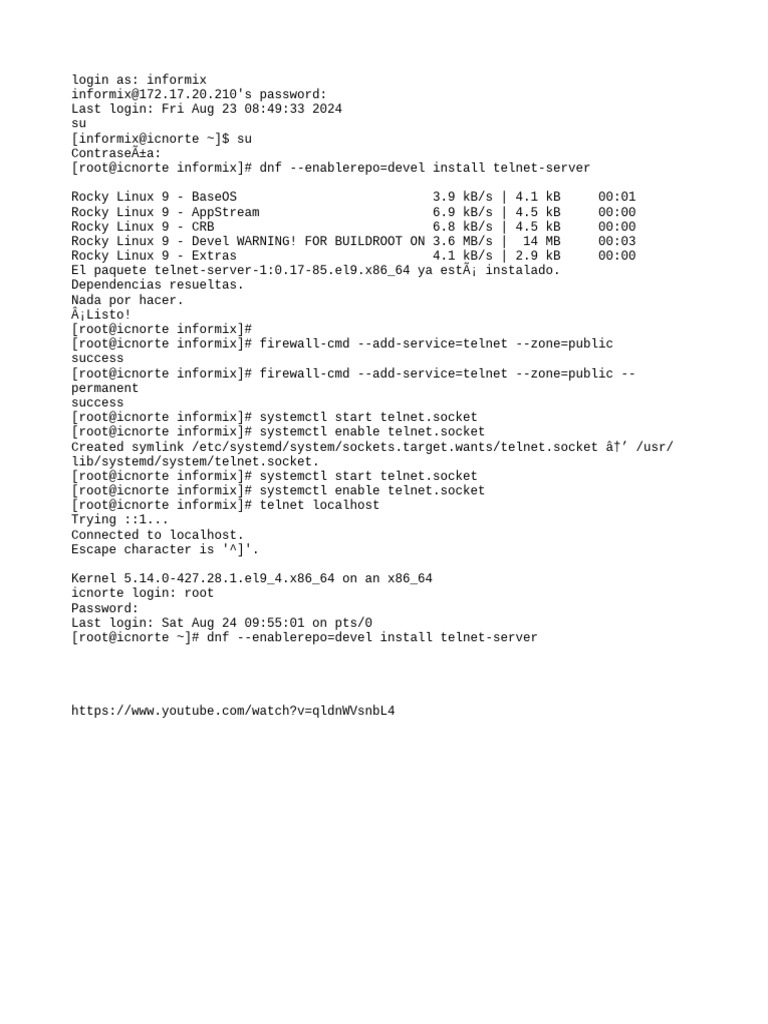 Telnet Instalado | PDF