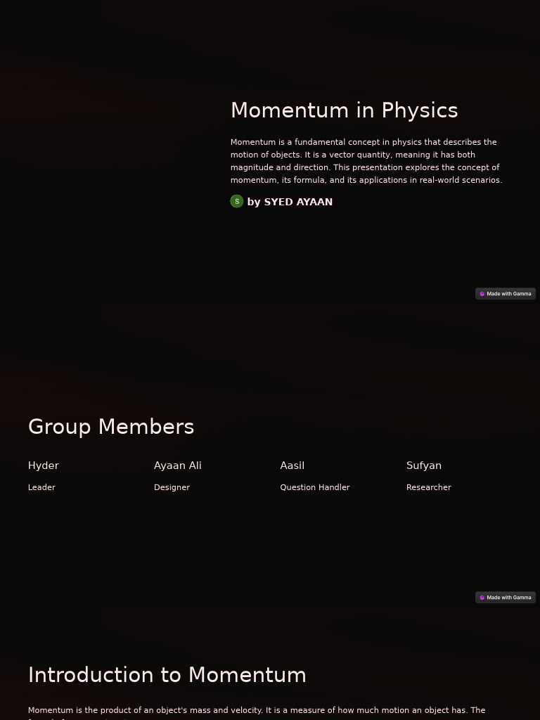 Understanding Momentum in Physics | PDF | Momentum | Force