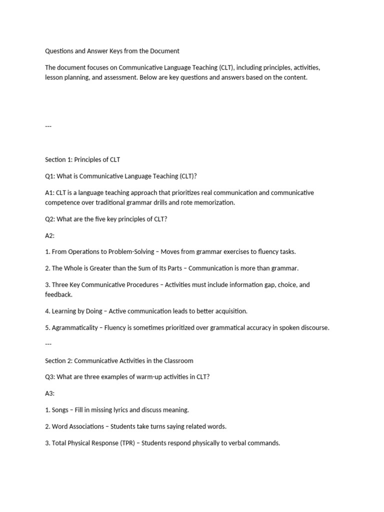 CLT DOCS Questions and Answers | PDF