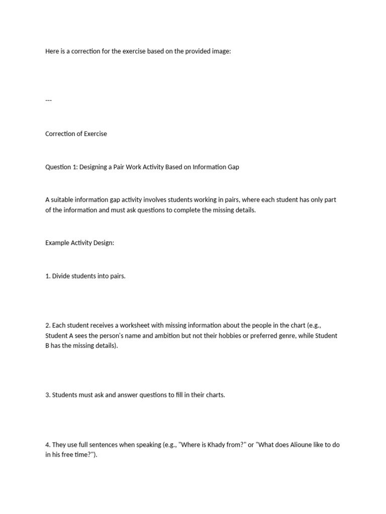 DISIGN A Pair Work Activity | PDF