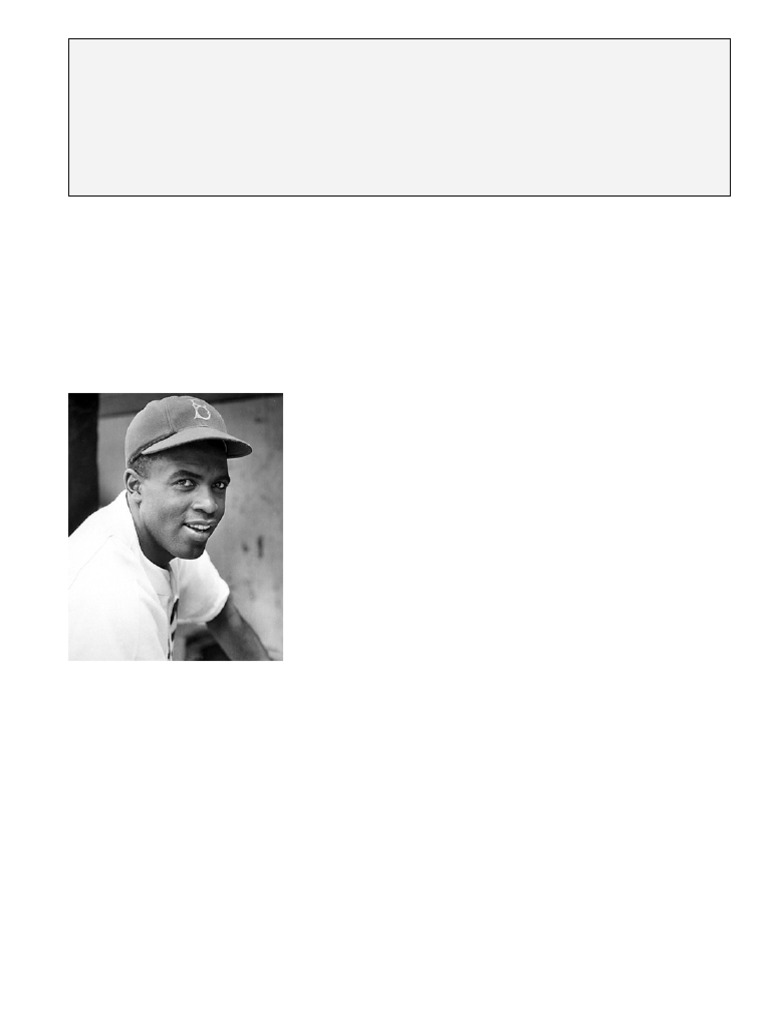 Jackie Robinson Biography Overview | PDF