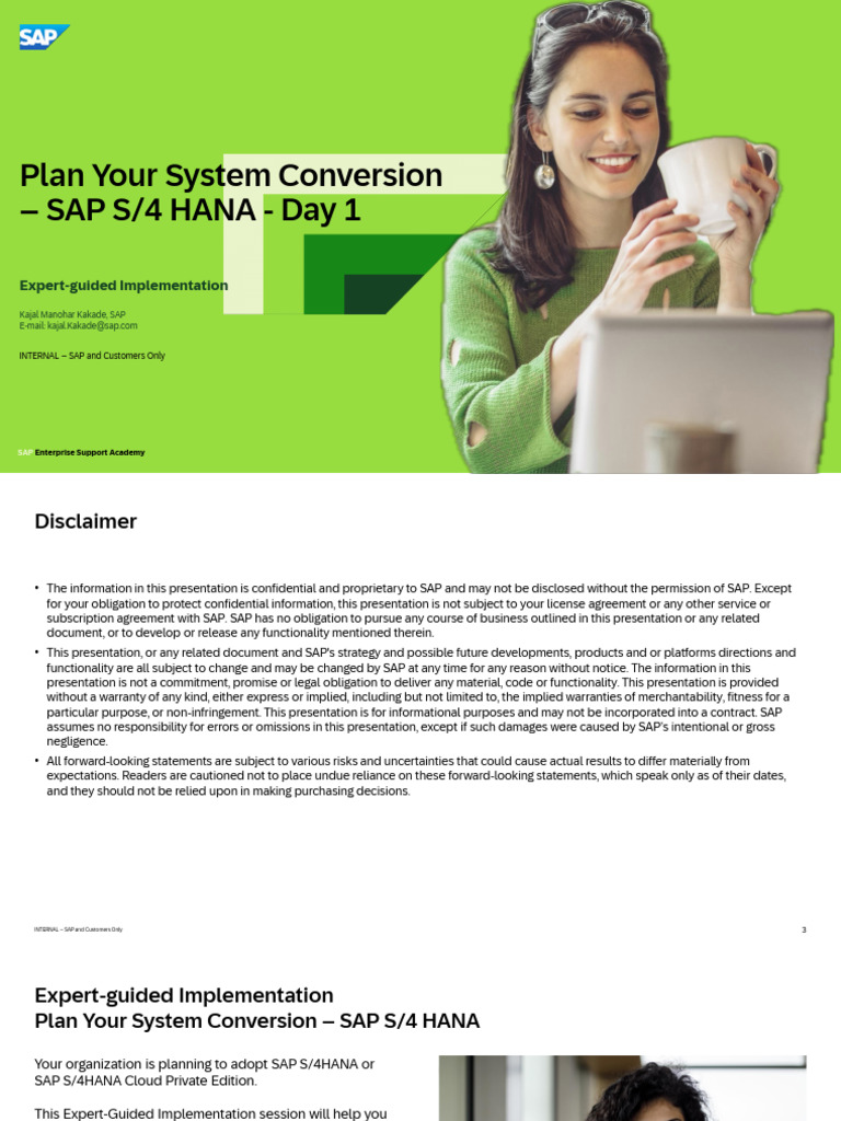 S4HANA EGI 2025 - System Conversion Day 1 | PDF | Information Technology | Computing