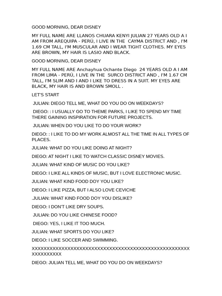 Applying To Disney - Part II" VIDEO | PDF