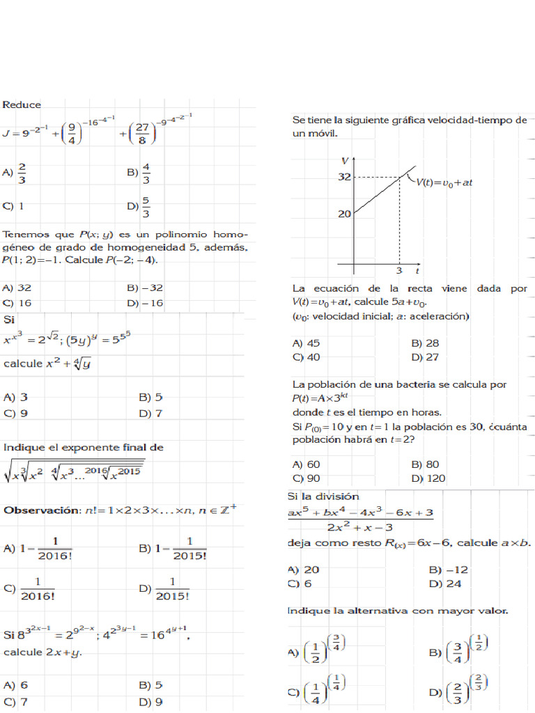 algebra conamat 2do secundaria | PDF