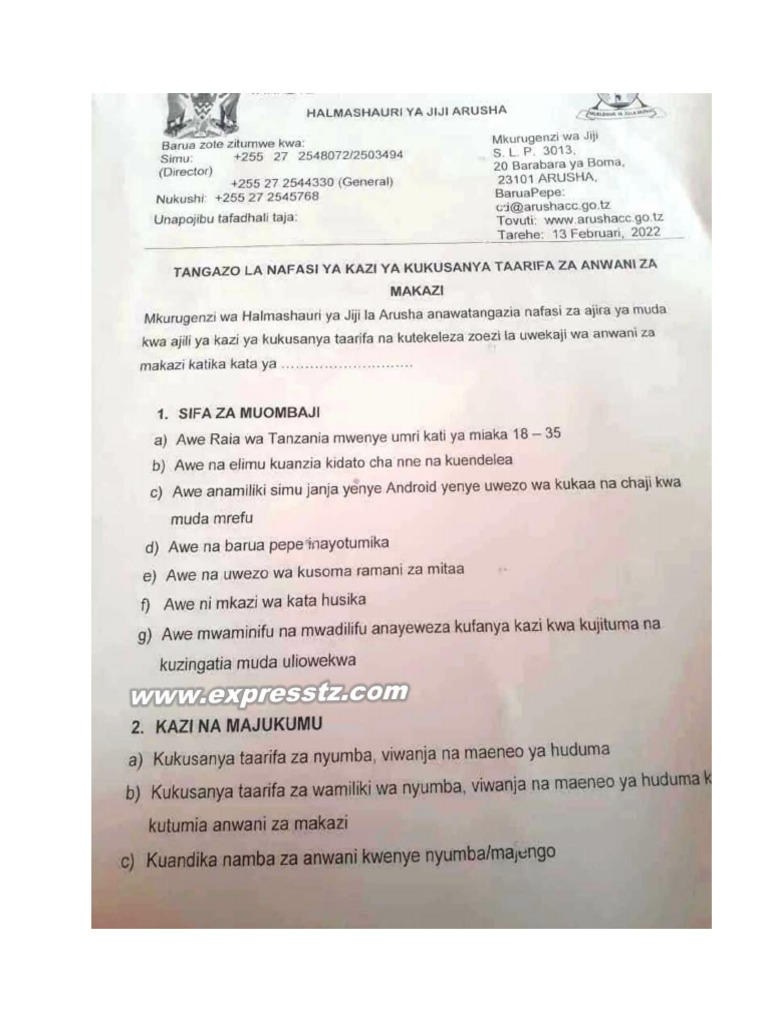 Arusha Expresstz | PDF