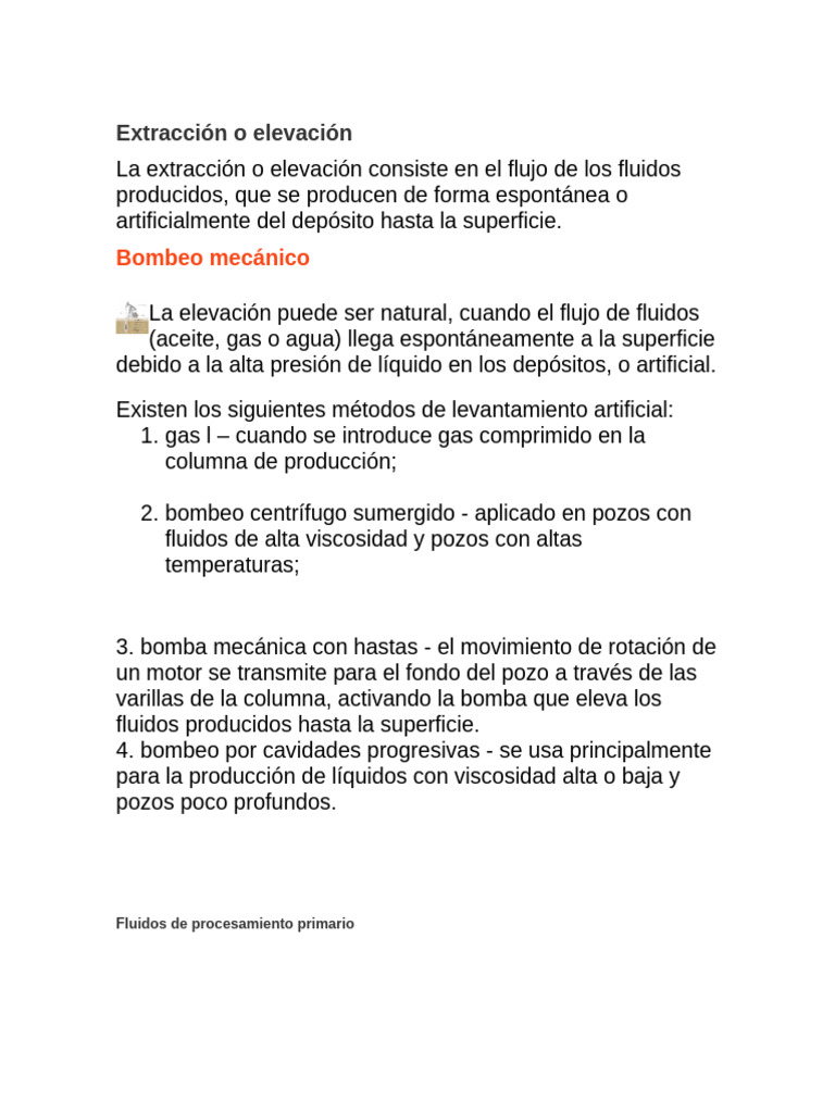 Extracción o Elevación | PDF | Petróleo | Agua