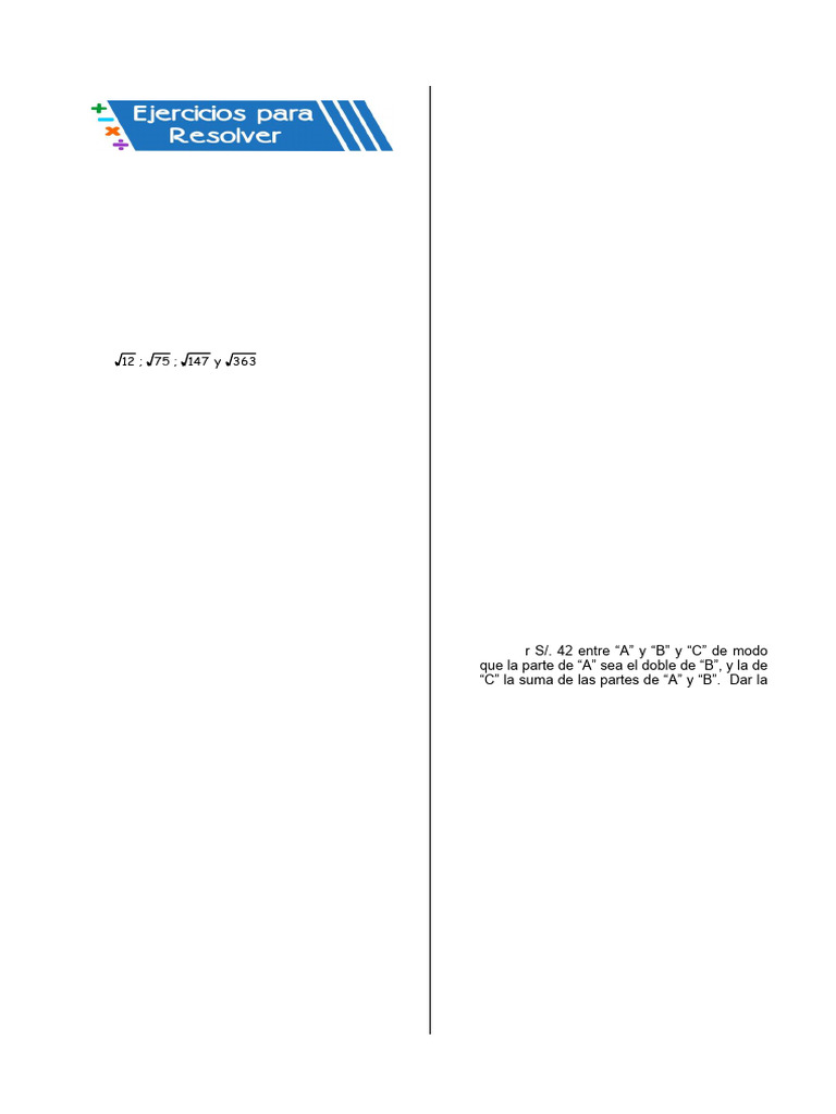 Reparto y Regla de Tres | PDF | Hora | Unidades de medida