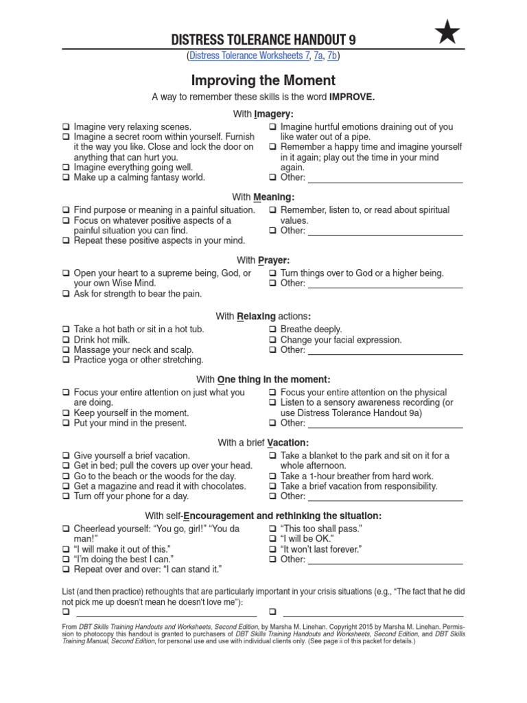 Distress Tolerance Skills Guide | PDF | Dialectical Behavior Therapy | Mind