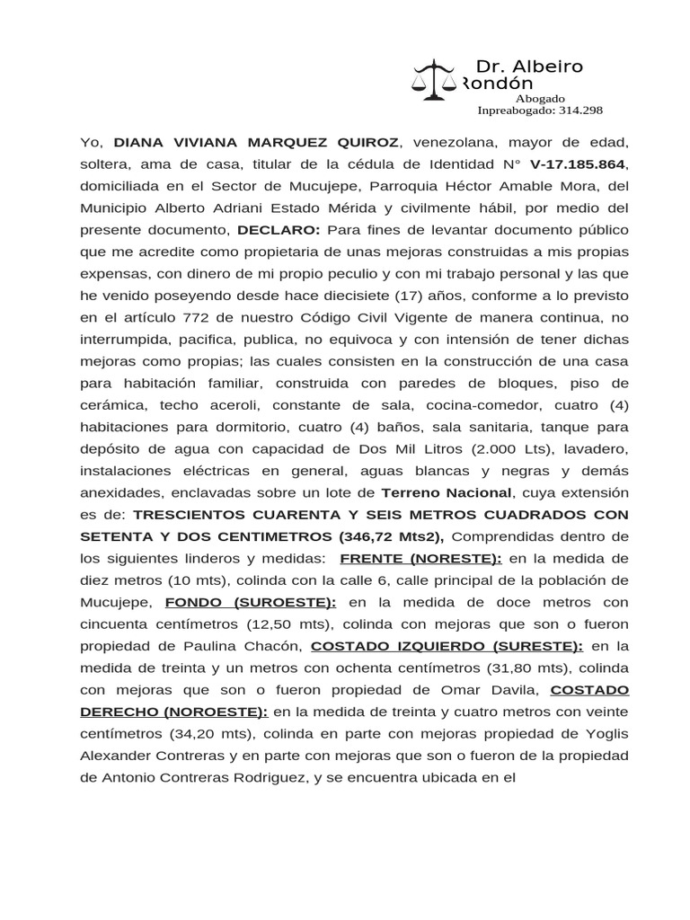 DOCUMENTO FOMENTO DE MEJORAS DIANA QUIROZ | PDF