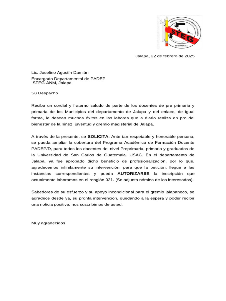 Solicitud Padep Preprimaria y Primaria | PDF