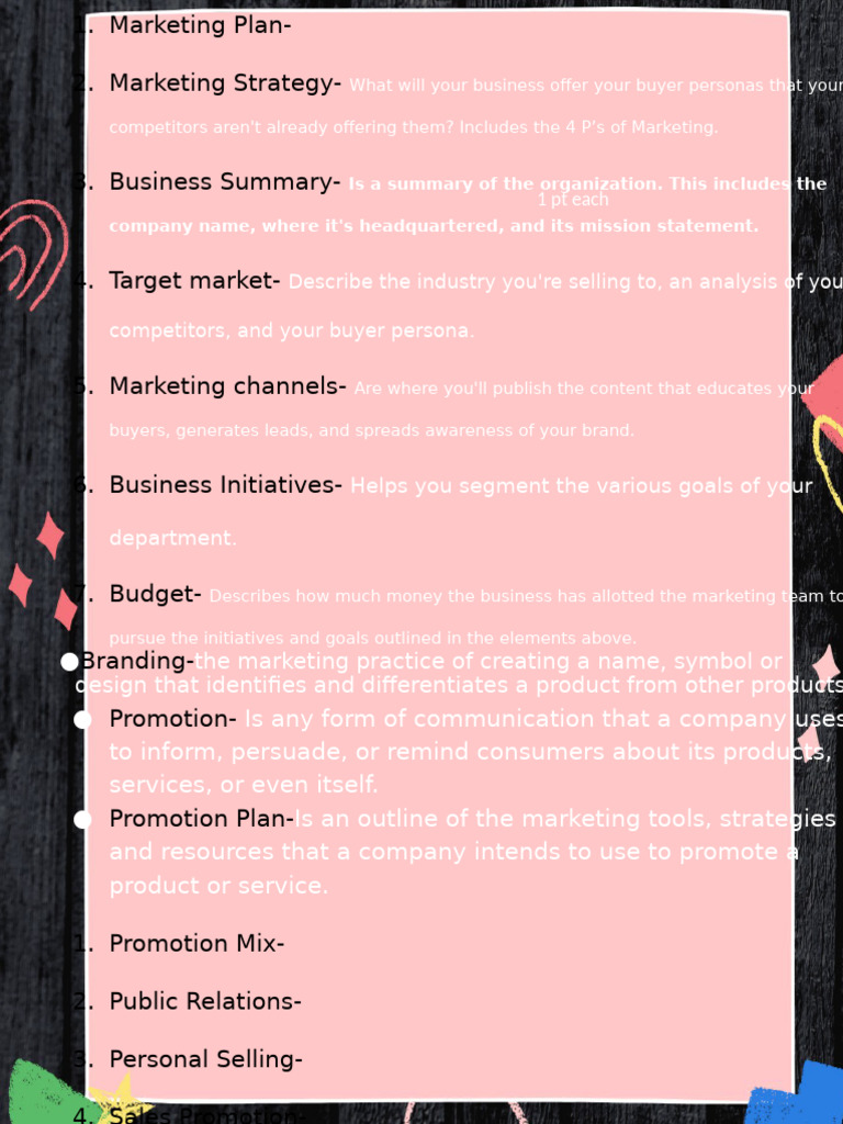 The Marketing Promotion Plan Notes | PDF | Marketing | Marketing Strategy