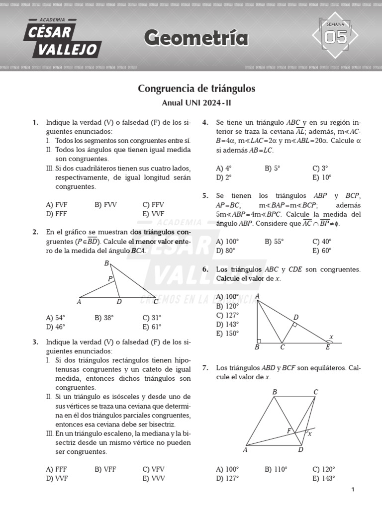 G Auni Dom Sem05 | PDF | Triángulo | Geometría Convexa