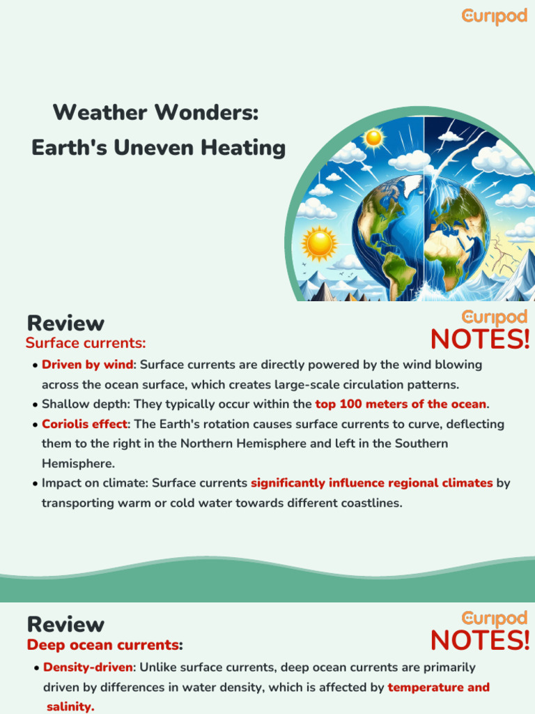 Weather Wonders_ Earth's Uneve (1) | PDF | Oceans | Weather