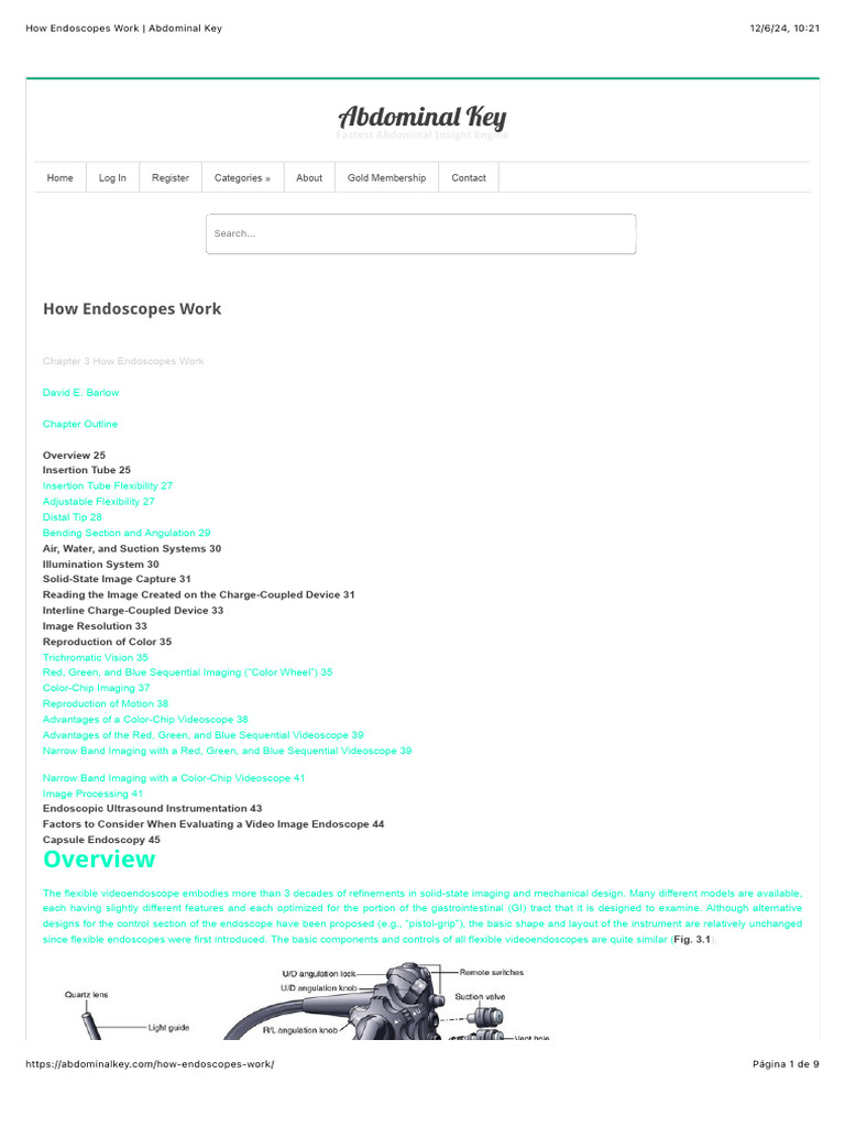 How Endoscopes Work - Abdominal Key | PDF | Charge Coupled Device ...