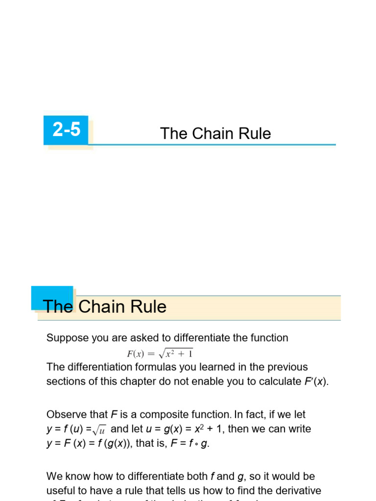 2-5.The Chain Rule(A) | PDF | Derivative | Function (Mathematics)