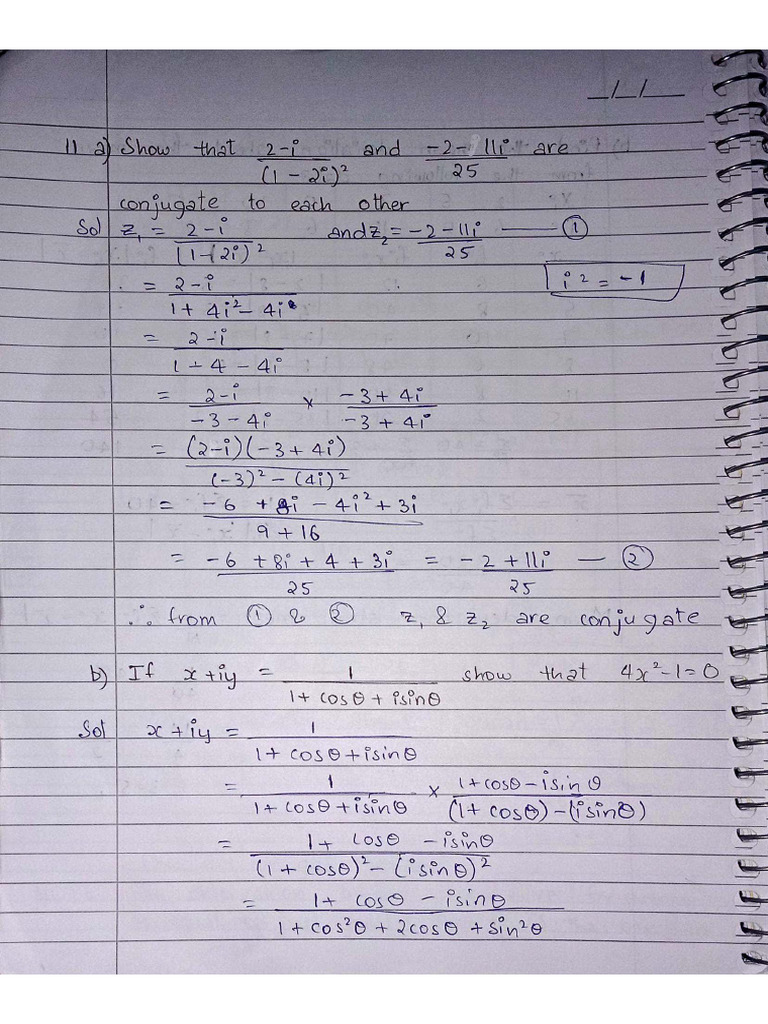 MATHS 2A SAQ's | PDF