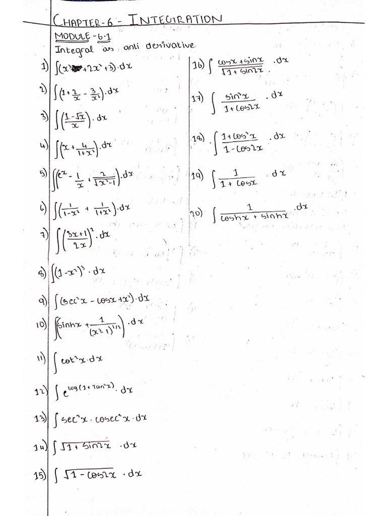 Integration (Maths 2b) | PDF