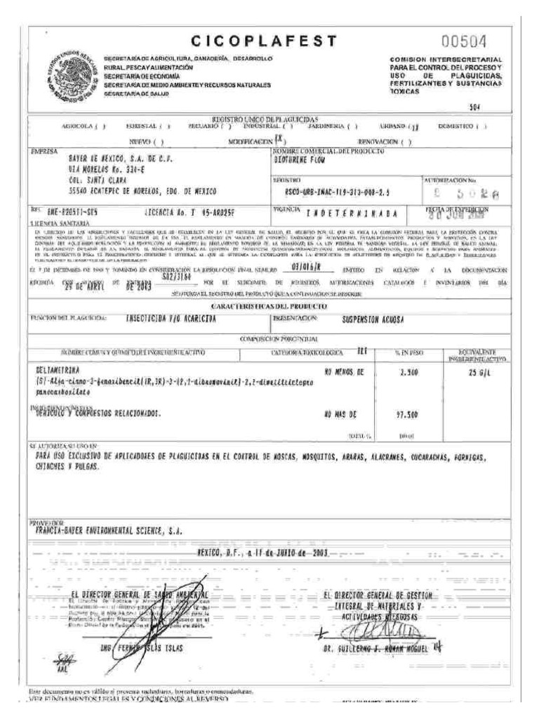Biothrine Flow REG | PDF