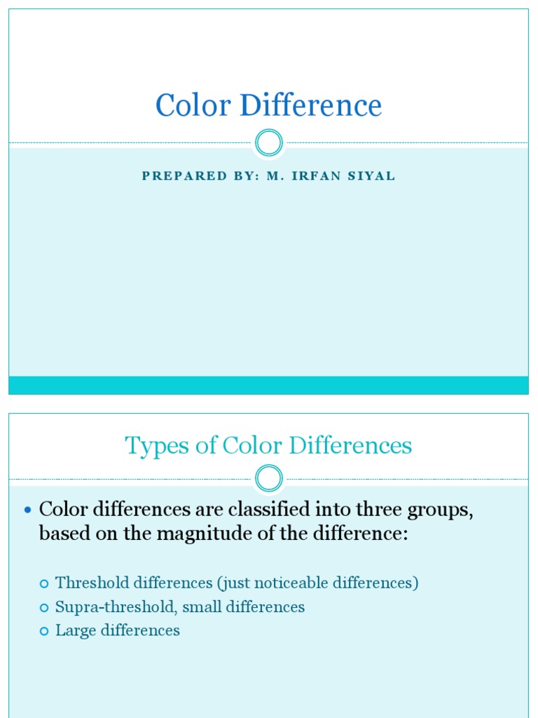 Understanding Color Differences: A Guide to Classifying and Describing ...