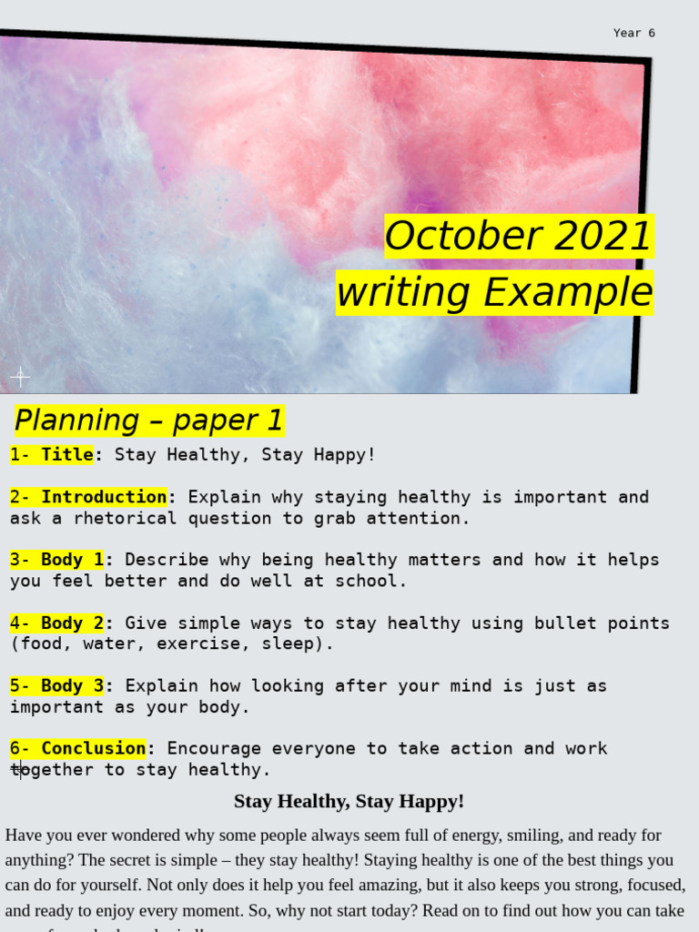 October 2021 Writing | PDF