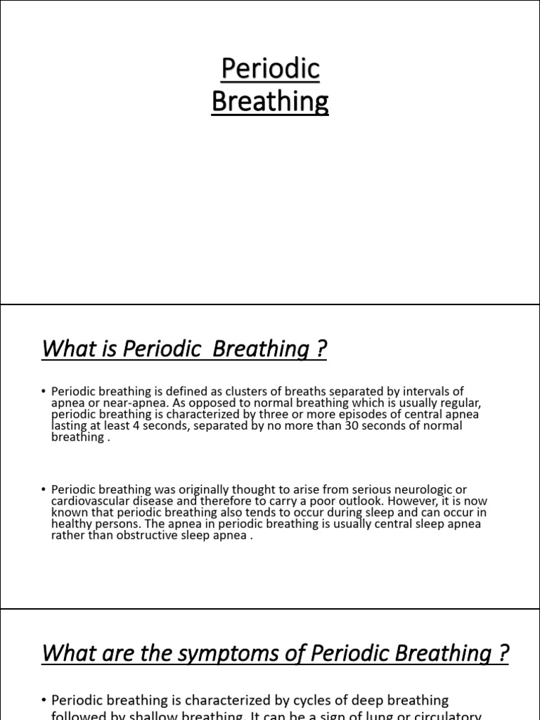 Understanding Periodic Breathing | PDF | Apnea | Sleep Apnea