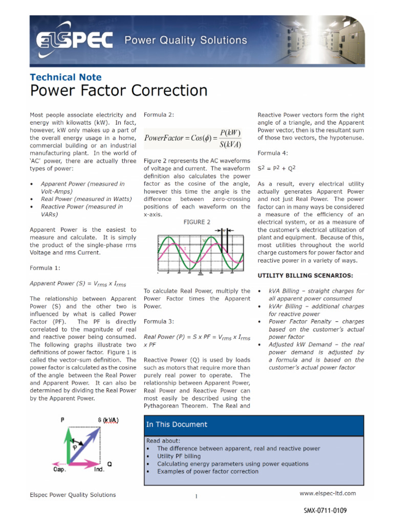 Power Factor Correction | PDF