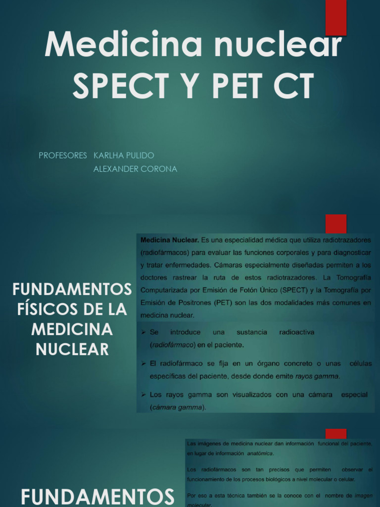 Diferencias entre SPECT y PET en Medicina Nuclear | PDF