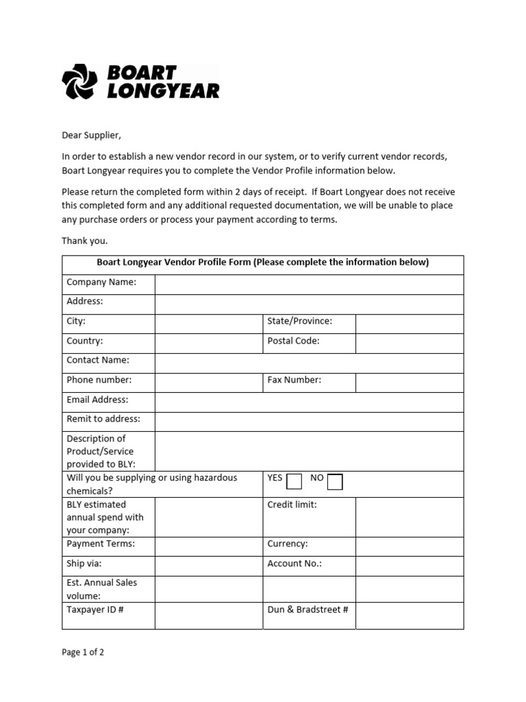 New-Vendor-Form 2022 | PDF