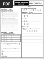 EXAMEN LOCAL 3AC de MATHEMATIQUES 2025 Modele N°1 | PDF