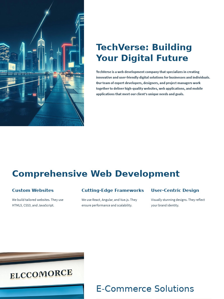 TechVerse Building Your Digital Future | PDF | Mobile App | Web Development