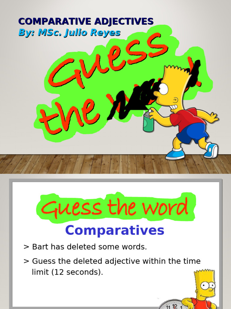Comparative Adjectives - Guess the Word | PDF