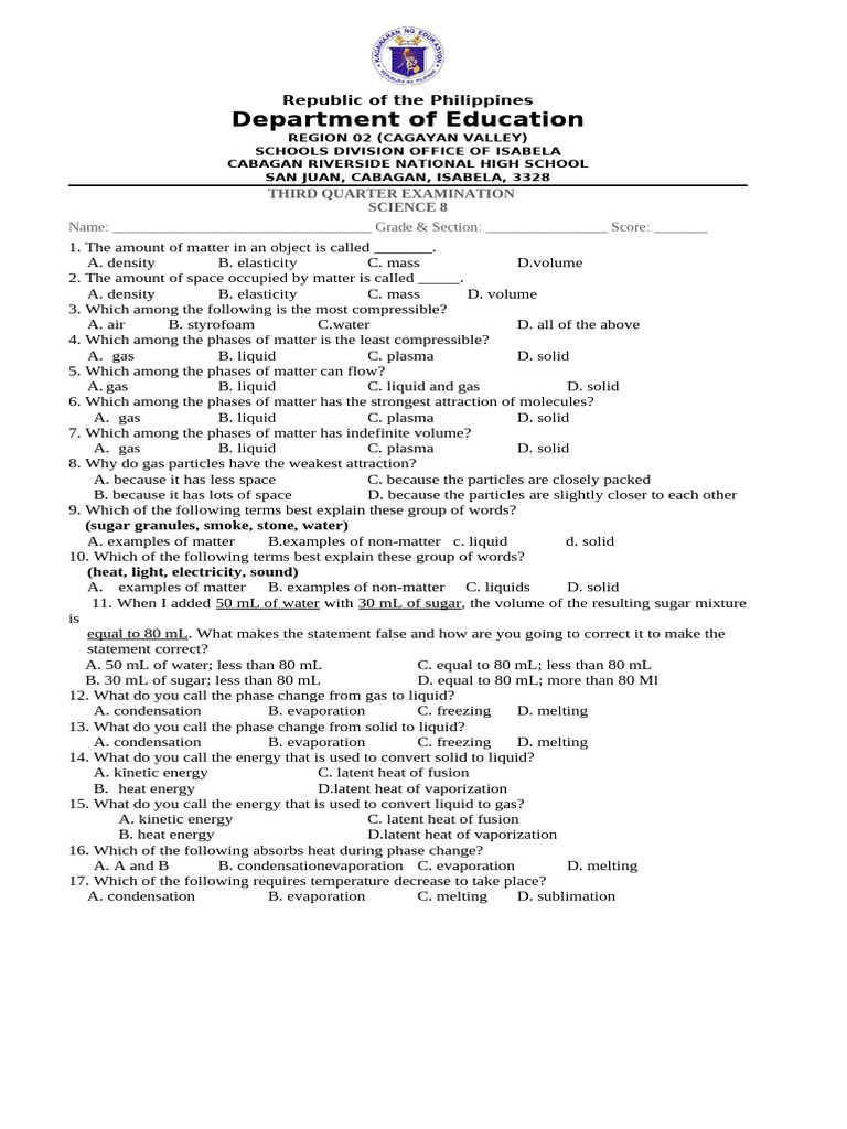 3rd-periodic-test | PDF | Proton | Neutron