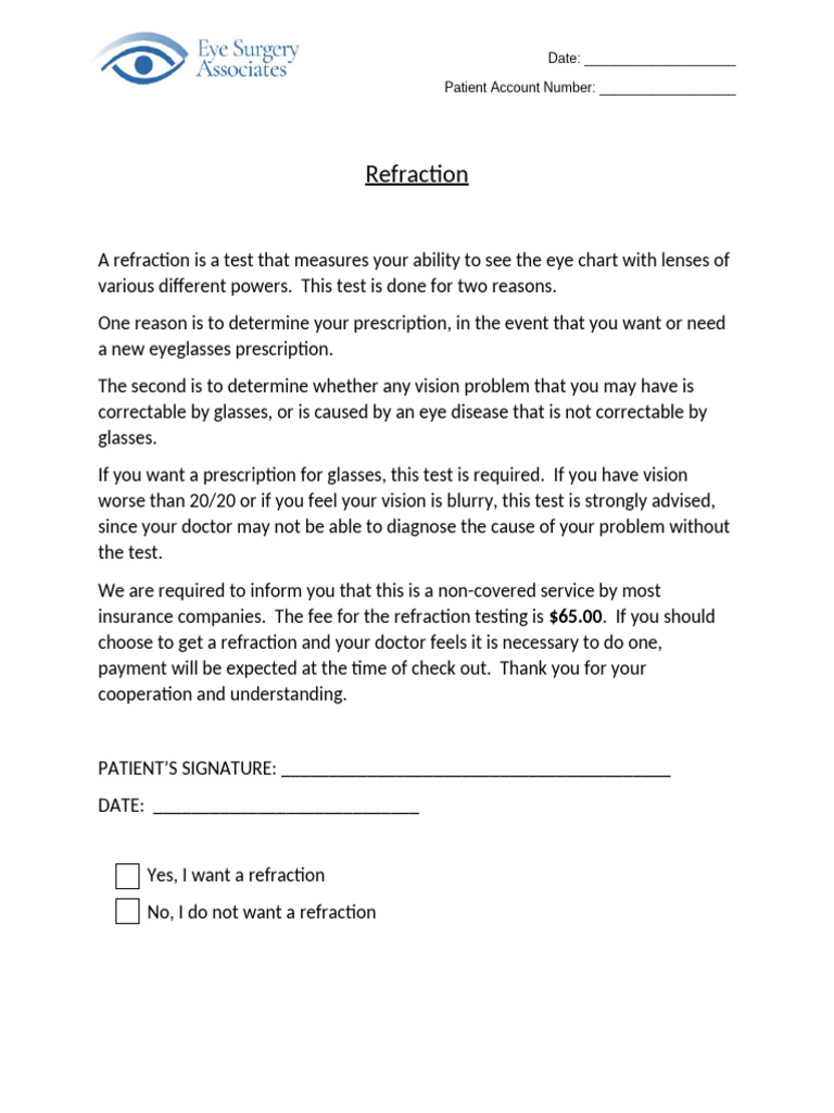 Refraction Form | PDF