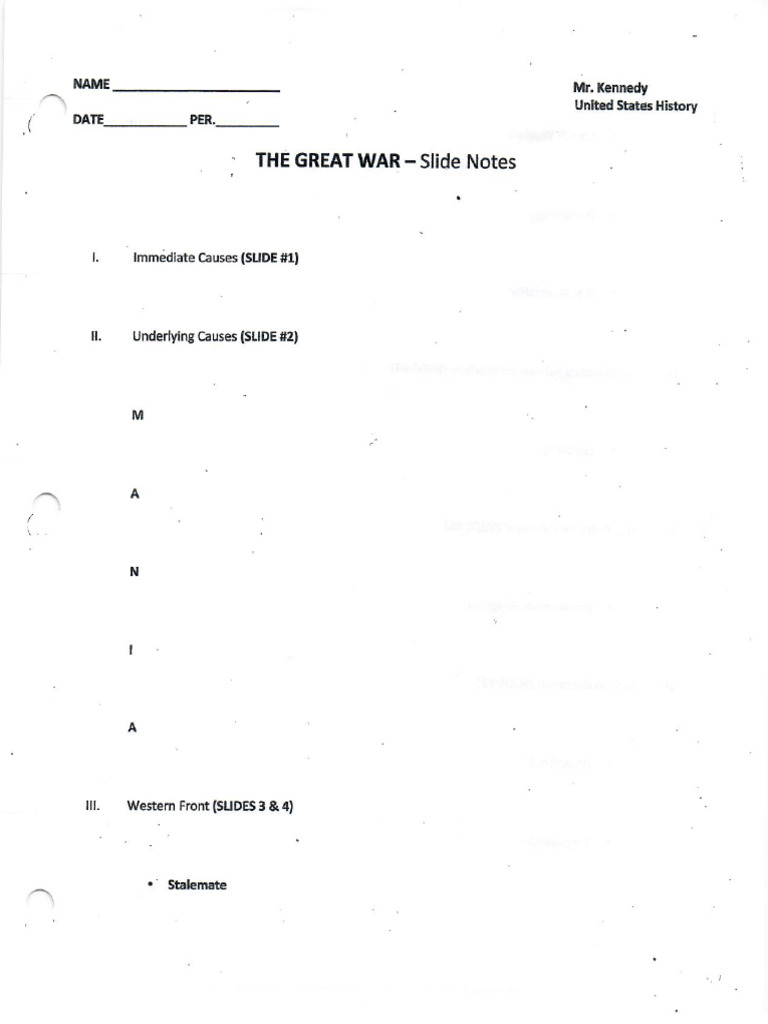 PPT. Great War | PDF
