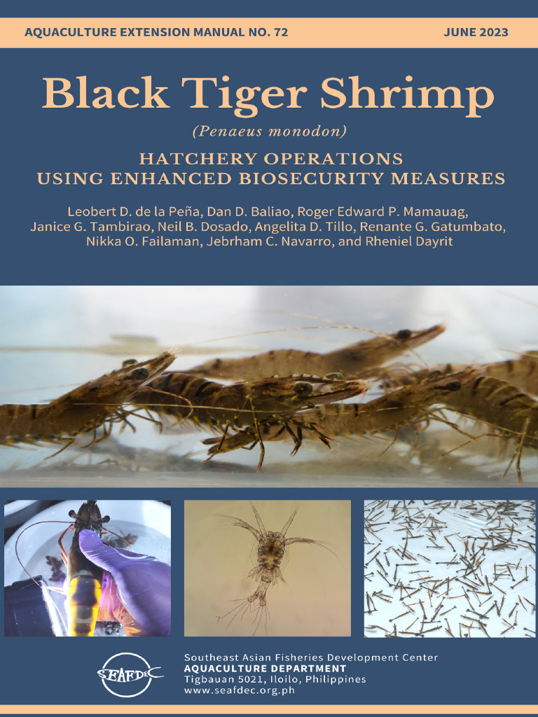 AEM 72 - Shrimp Hatchery Manual - Cover To Contents | PDF | Aquaculture ...