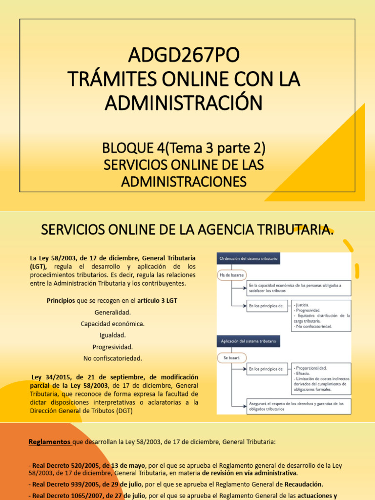 Resumen BLOQUE 4 (Tema 3 Parte 2) SERVICIOS ONLINE DE LAS AAPP | PDF