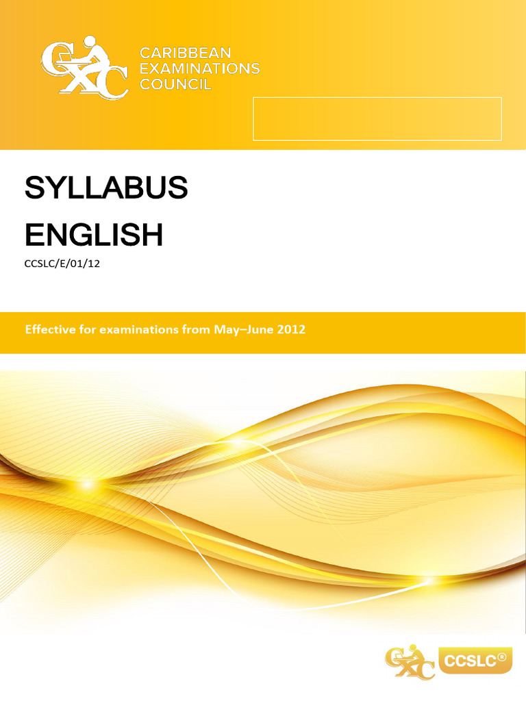 CCSLC English Syllabus | PDF | Educational Assessment | Curriculum