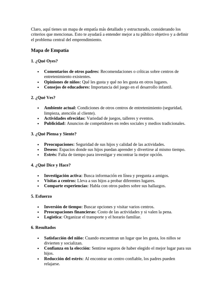 Mapa de Problema | PDF | Entretenimiento | Empatía